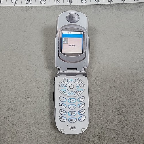 Motorola series i730 - Silver/Gray Nextel Rare PTT iDEN Flip Phone ...