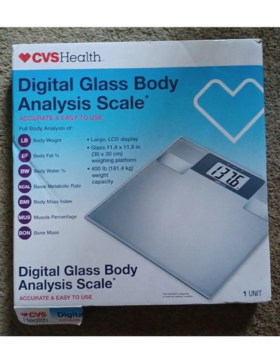 HEALTH Digital Glass Body Analysis Scale. Damaged Box | eBay
