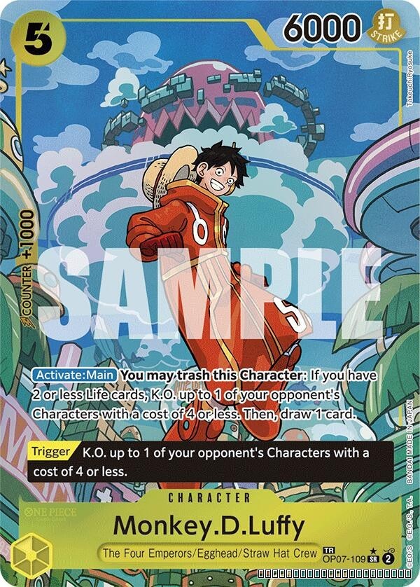 Monkey.D.Luffy (TR) [OP08 - OP07-109] - NM [Foil] TCG One Piece | eBay