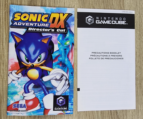 AUTHENTIC -) SONIC ADVENTURE DX (- MANUAL & INSERT ONLY - NO GAME - GC ...