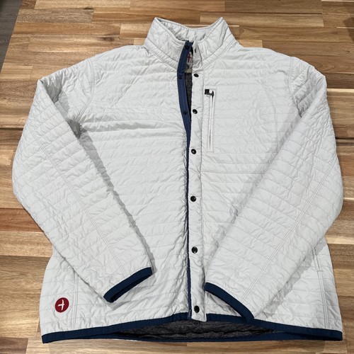 Relwen Windzip Jacket Mens 2XL Ghost Gray Puffer Outdoor Hiking Quilted ...