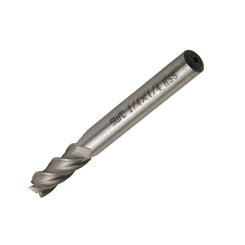 Metalworking Cutter End Mill Spiral Straight 20mm 4 Flute Coated Drill ...