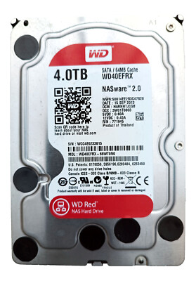 Western Digital Red NAS WDC WD40EFRX-68WT0N0 4TB 3.5" Desktop Hard ...