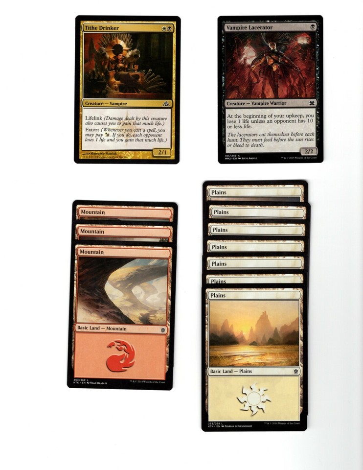 Edgar Markov-100 Card EDH Commander Deck-Vampire-Mythic-Rare Magic the ...