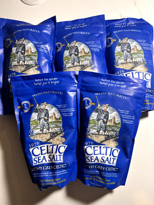 Selina Naturally Light Grey Celtic Sea Salt 1 Pound Resealable Bag Lot ...