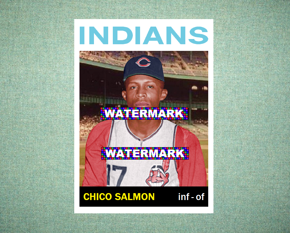 Chico Salmon Cleveland Indians 1964 Style Custom Baseball Art Card | eBay