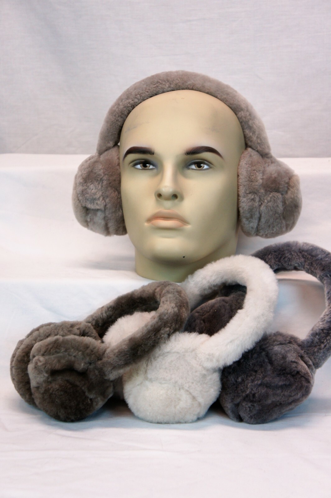 4 COLORS REAL SHEEPSKIN SHEARLING Fur Ear Muffs Warmers Earmuffs ...