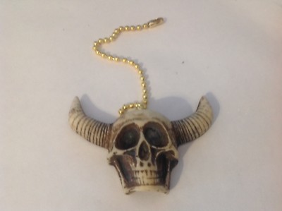 Horned Skull Handmade Fixture Pull - Fan Pull - Skull Decor - Deal | eBay