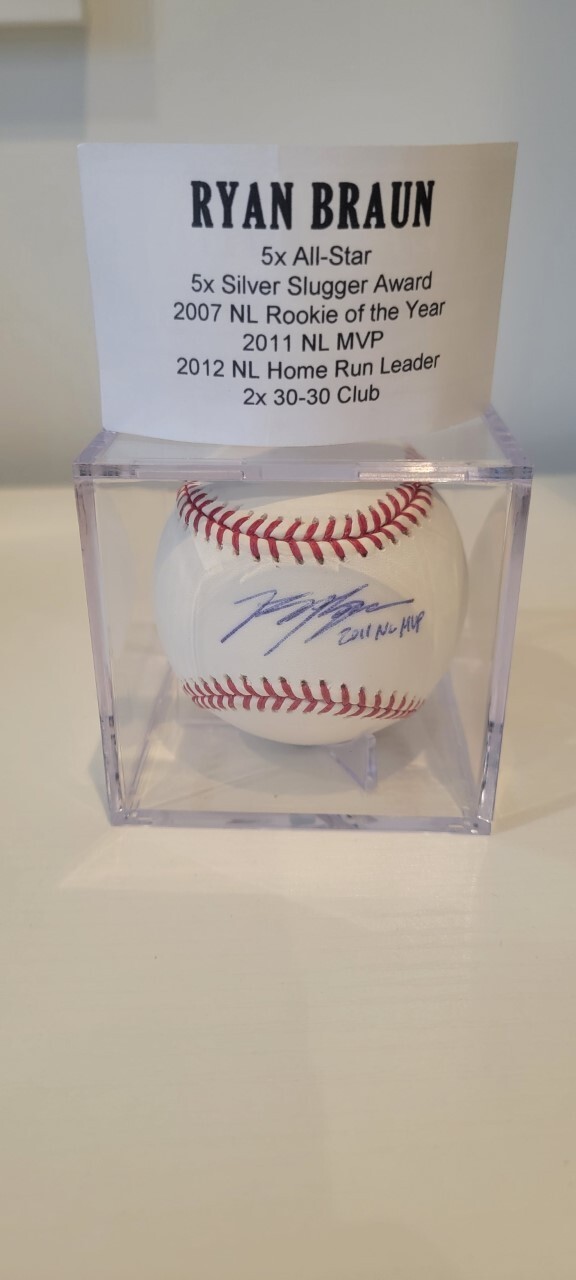 Brewers RYAN BRAUN Signed Baseball Autograph "11 NL MVP" | eBay