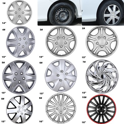 14-16 Inch Set of 4 Wheel Covers Rim Snap On Full Hub Caps fit R15 ...