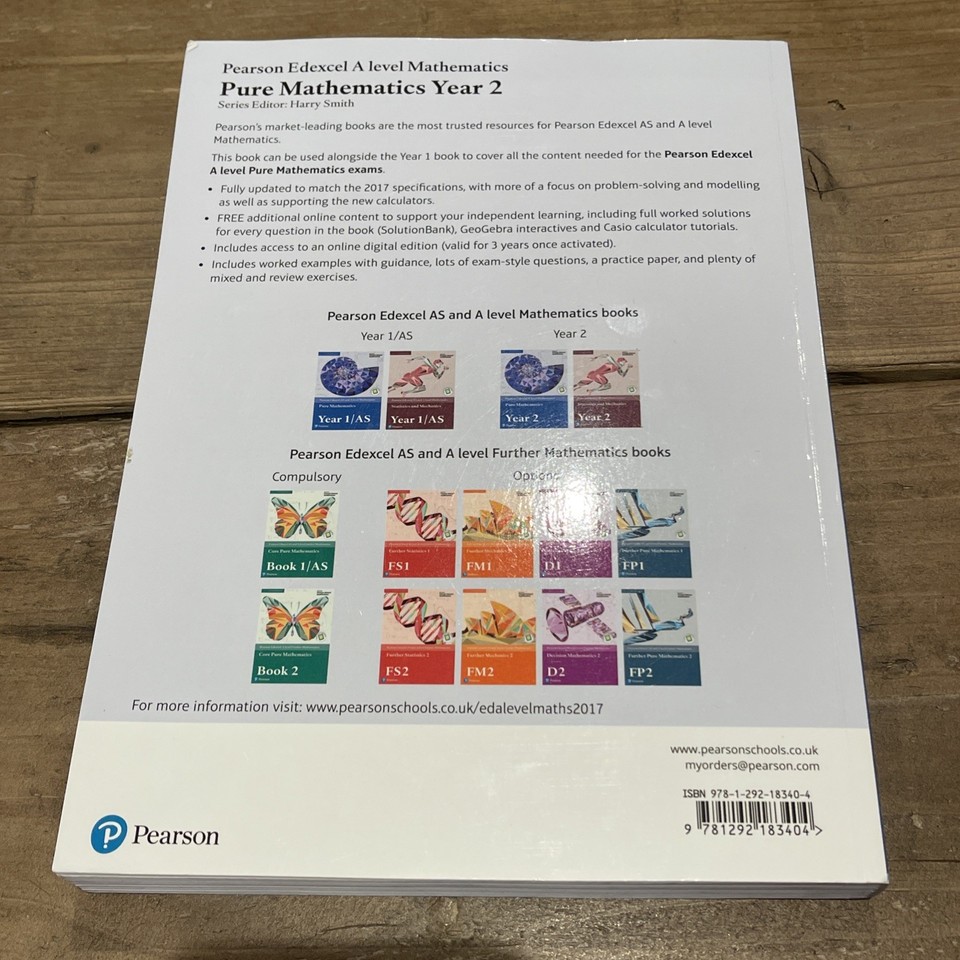 Edexcel A-Level Mathematics Pure Mathematics Year 2 | eBay UK