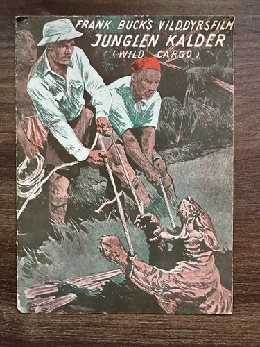 Wild Cargo Frank Buck Armand Denis 1934 Danish Movie Program | eBay