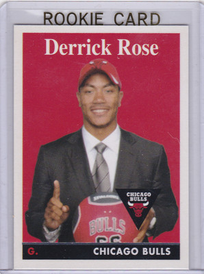 DERRICK ROSE ROOKIE CARD Chicago Bulls 2008 RC Topps Basketball NEW ...