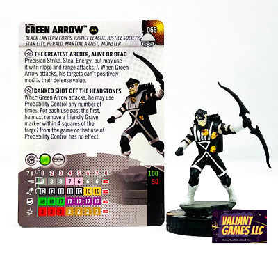 DC Heroclix Green Arrow #068 Chase w/ Card Notorious Set | eBay