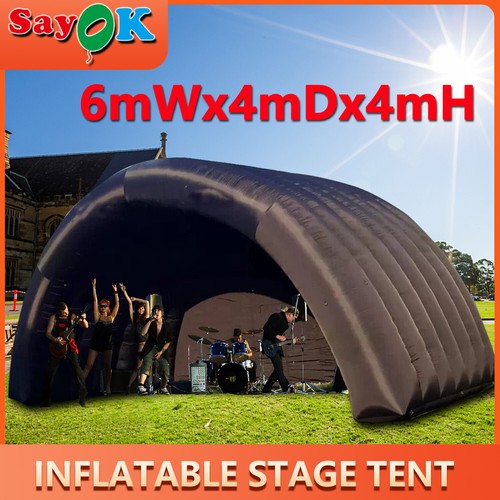 Black Giant Inflatable Stage Tent Air Roof Cover Outdoor Stage Cover ...