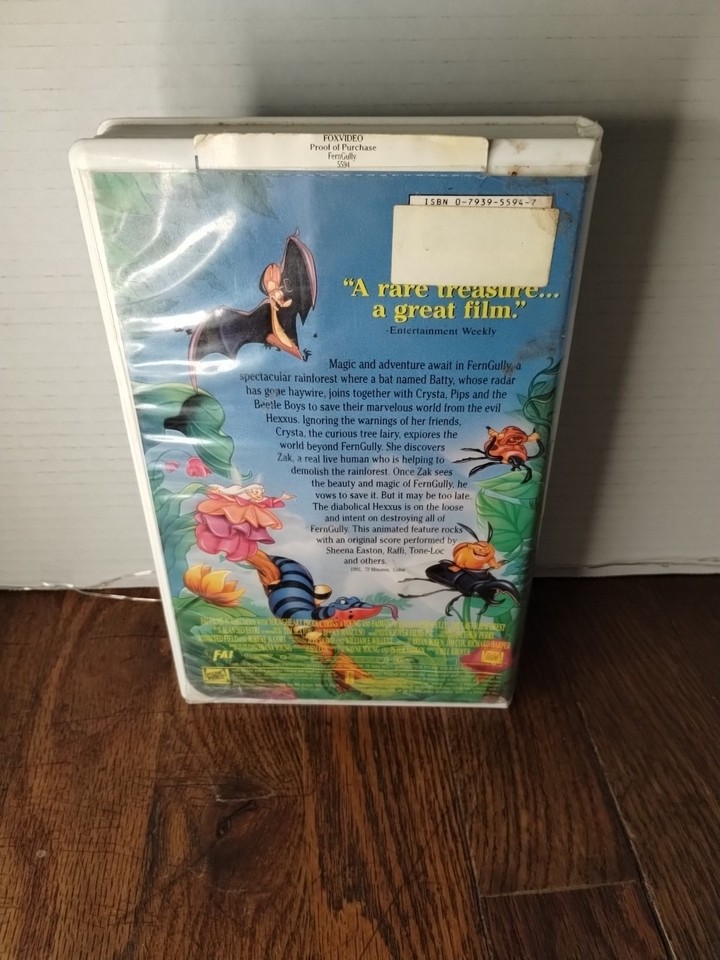 Ferngully: The Last Rainforest (VHS, 1992) Kids Animated Movie Good ...