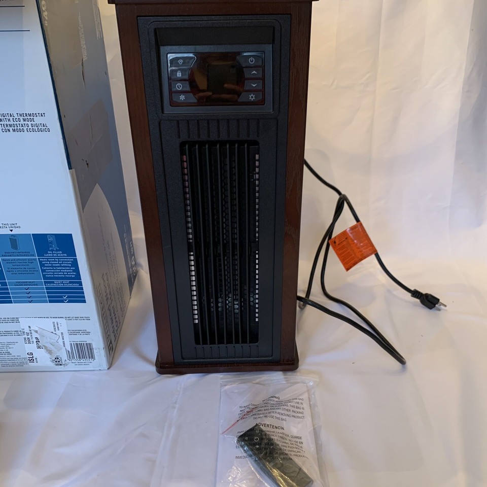 Utilitech Infrared Wood Tower Heater with Adjustable Thermostat and Oscillation | eBay