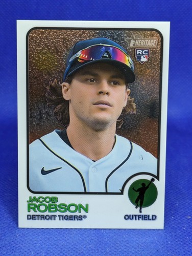 2022 Topps Heritage Jacob Robson White Chrome /999 #588 SP Detroit ...