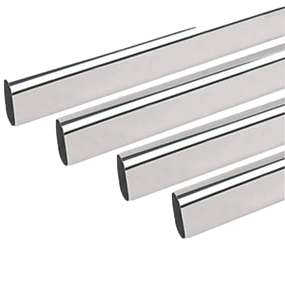 Wardrobe Oval Hanging Rail + Fittings Tube Bar Clothes Storage Chrome ...