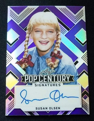 Susan Olsen 2022 Leaf Pop Century Signatures Purple Auto Autograph 5/10 ...