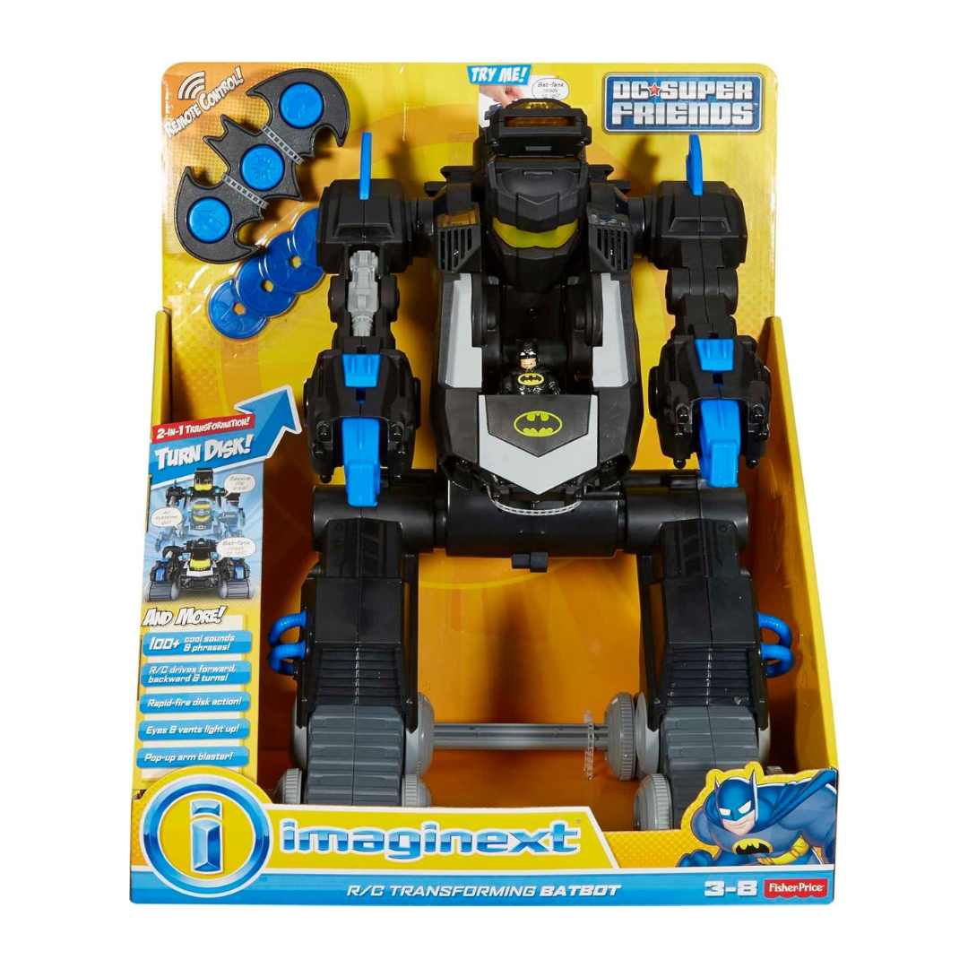 Fisher Imaginext Batbot Bat Bot Transforming DC Batman Friends BFT56 ...