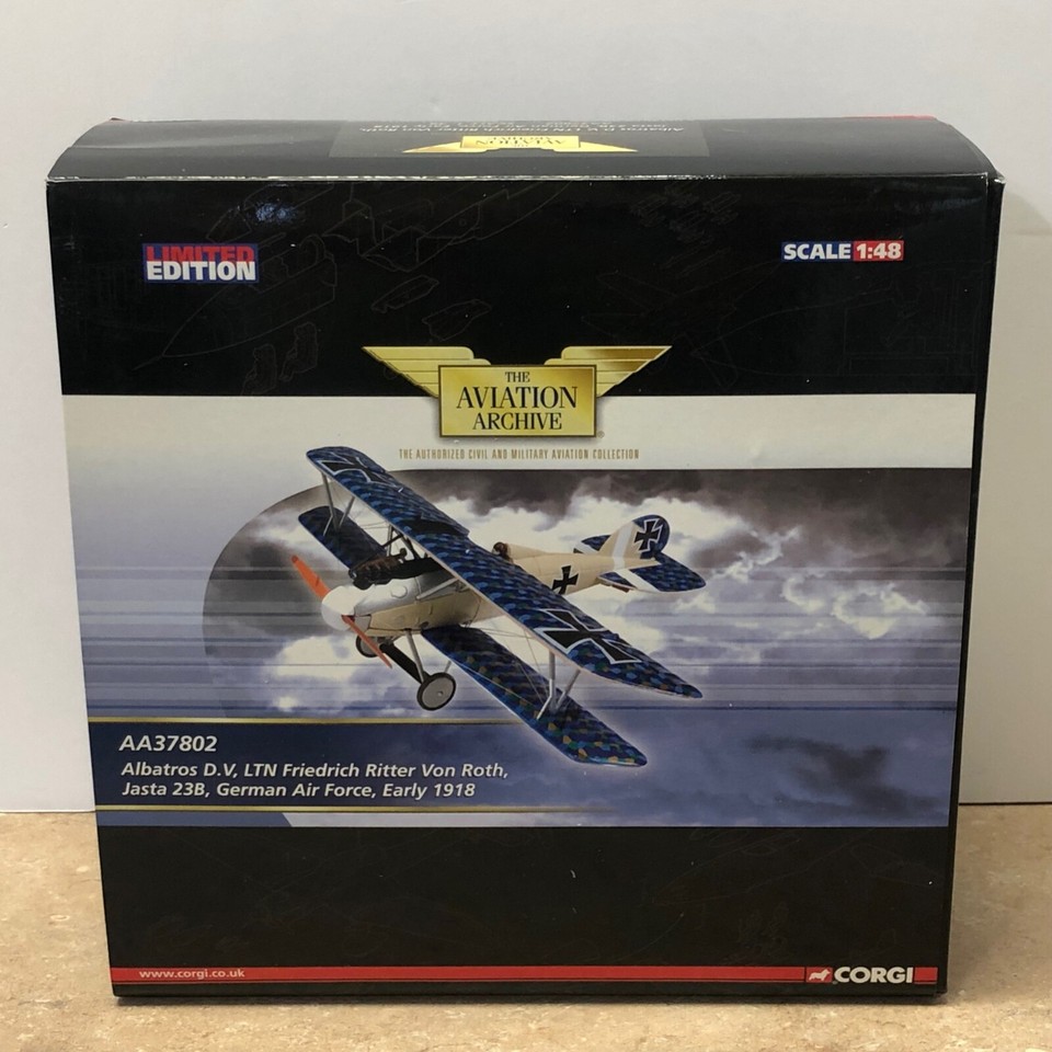 Corgi AA37802 Albatros D.V LTN Friedrich Ritter Von Roth Jasta 23B 1:43 ...