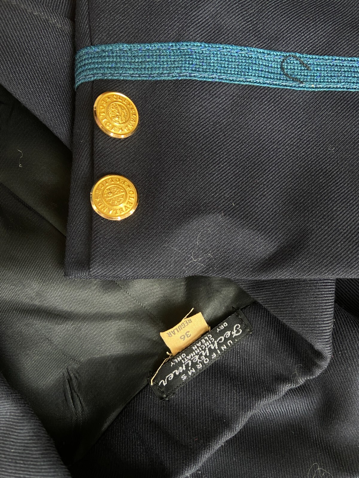 Vintage Cleveland Police dress uniform jacket, 34R, N… - Gem