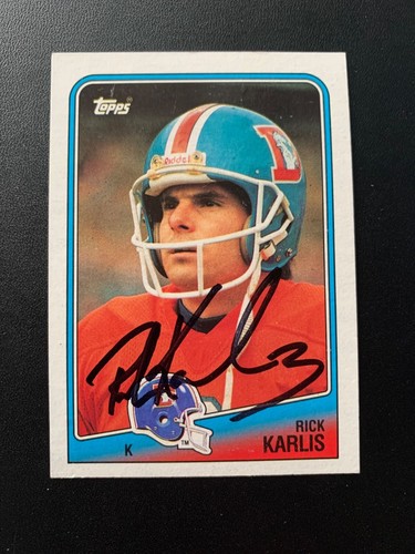 Rich Karlis Signed 1988 Topps #29 Card Denver Broncos Autograph COA | eBay