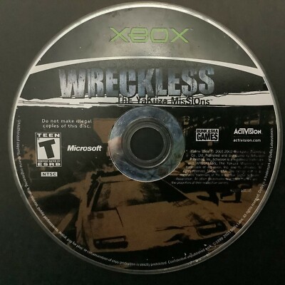 Wreckless The Yakuza Missions Microsoft Original XBOX Disc Only | eBay