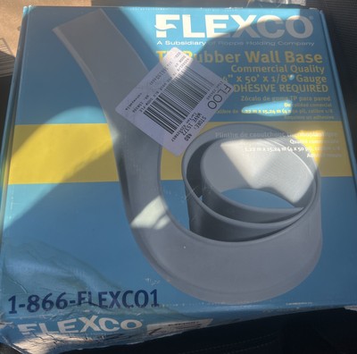 Flexco TP Rubber Wall Base 50 Ft Coil 4"×50'(600")x1/8" Gauge Color ...