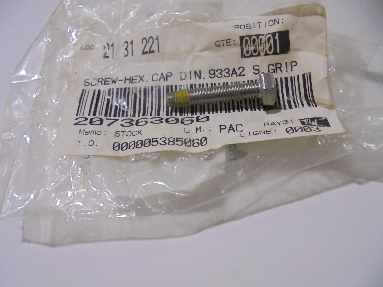 Genuine Sea Doo OEM Hex Head Screw M6 X 30 Scotch Grip | eBay