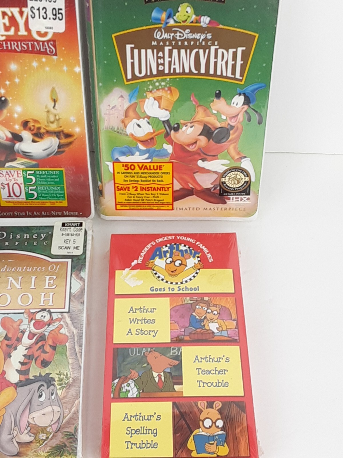 NEW Lot of 4 VCR VHS Tapes MICKEY'S / Winnie | Grelly USA