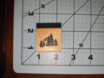 Embossing Arts - 1993 - Pine Trees & Mountains - Vintage 1615 | eBay