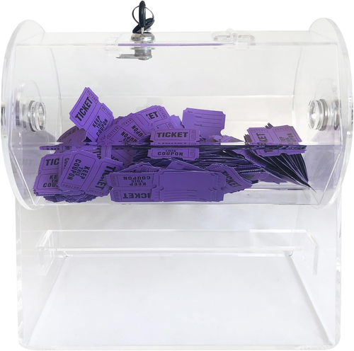 Deluxe Acrylic Raffle Ticket Drum,Spinning Drum,Hand Crank Wheel ...