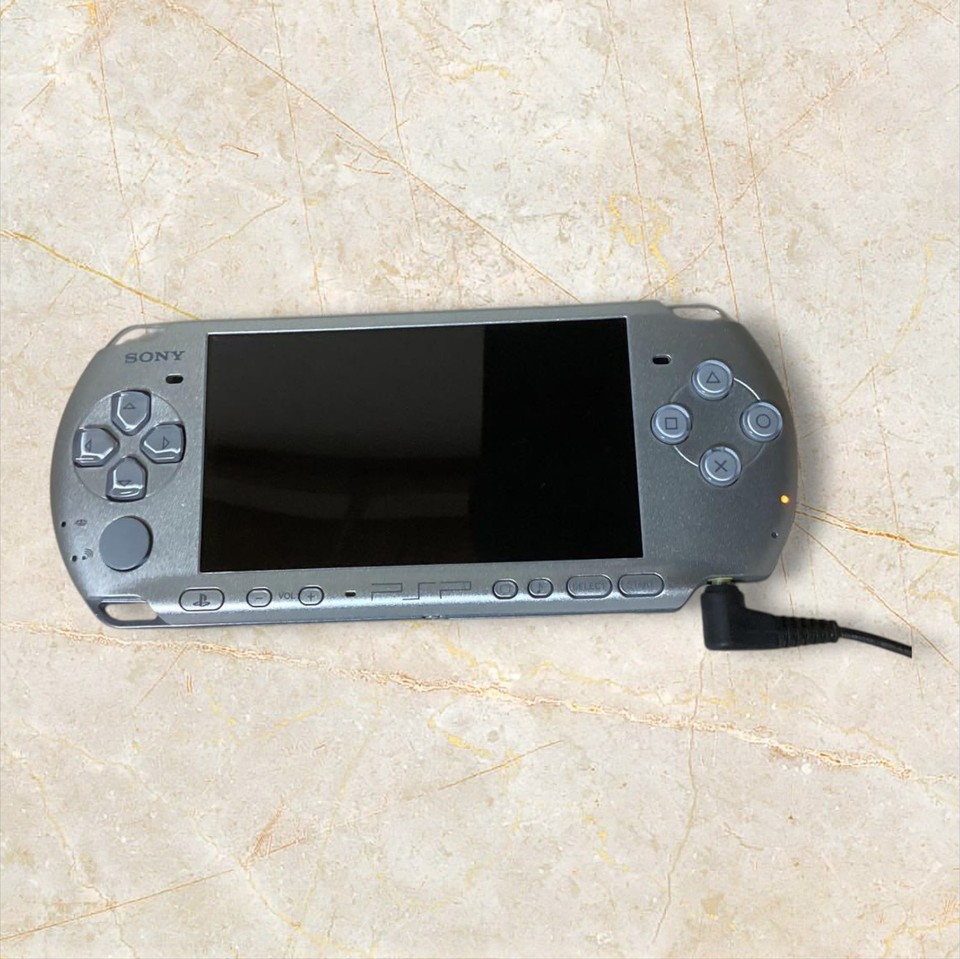 Sony PSP PlayStation Portable PSP-3000MS Mystic Silver Handheld Console ...