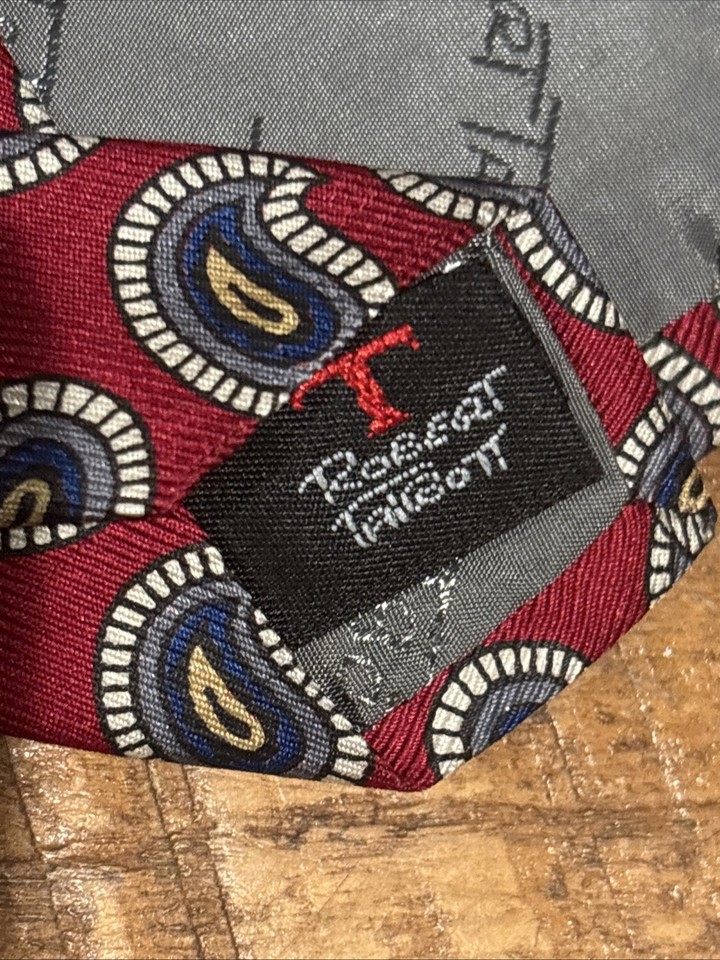 Robert Talbott Woolf Brothers Red Paisley Tie Hand Sewn English Silk ...