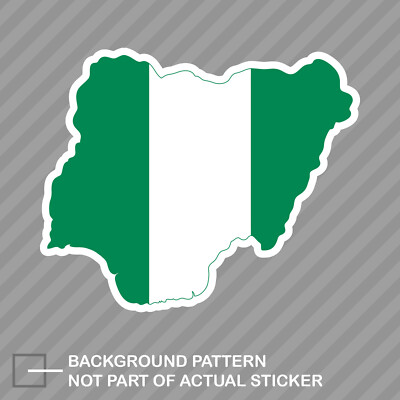 Nigerian Shaped Nigeria Flag Sticker Decal Vinyl country pride | eBay