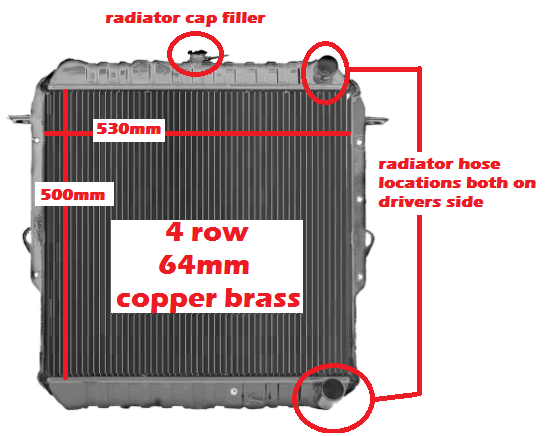 Radiator For Toyota Landcruiser 70Series HJ75 HZJ HDJ BJ70 BJ73 BJ74 ...