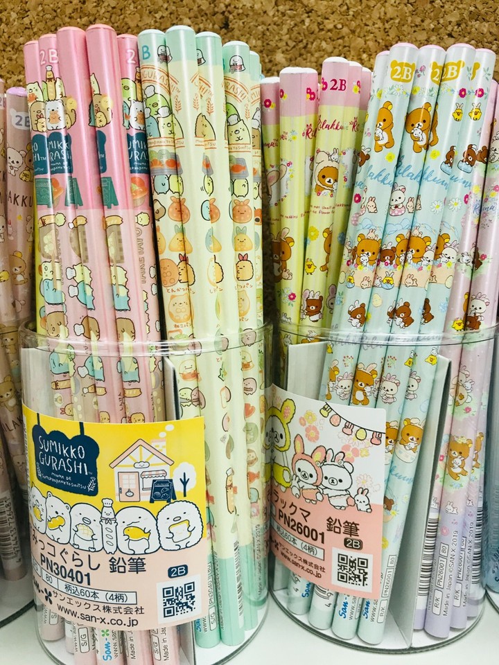 New San-X 8 pcs Pencil SET Rilakkuma Sumikko Gurashi Jinbesan Mamegoma ...