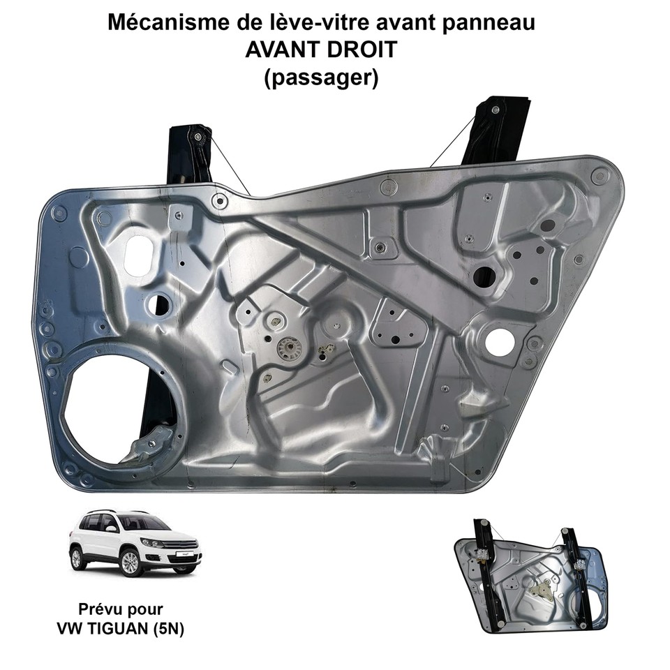 Front Right Window Lift Mechanism With Panel For VW TIGUAN (5N ...