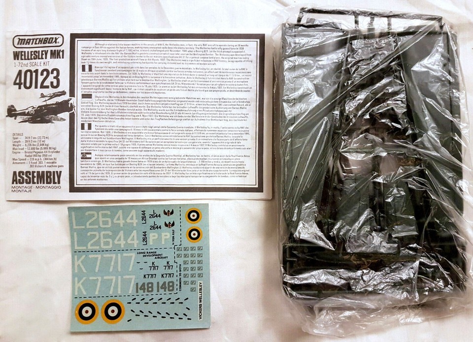 Matchbox PK-123 Vickers Wellesley Mk.I 1:72 Zustand 1b: Unversiegelt | eBay