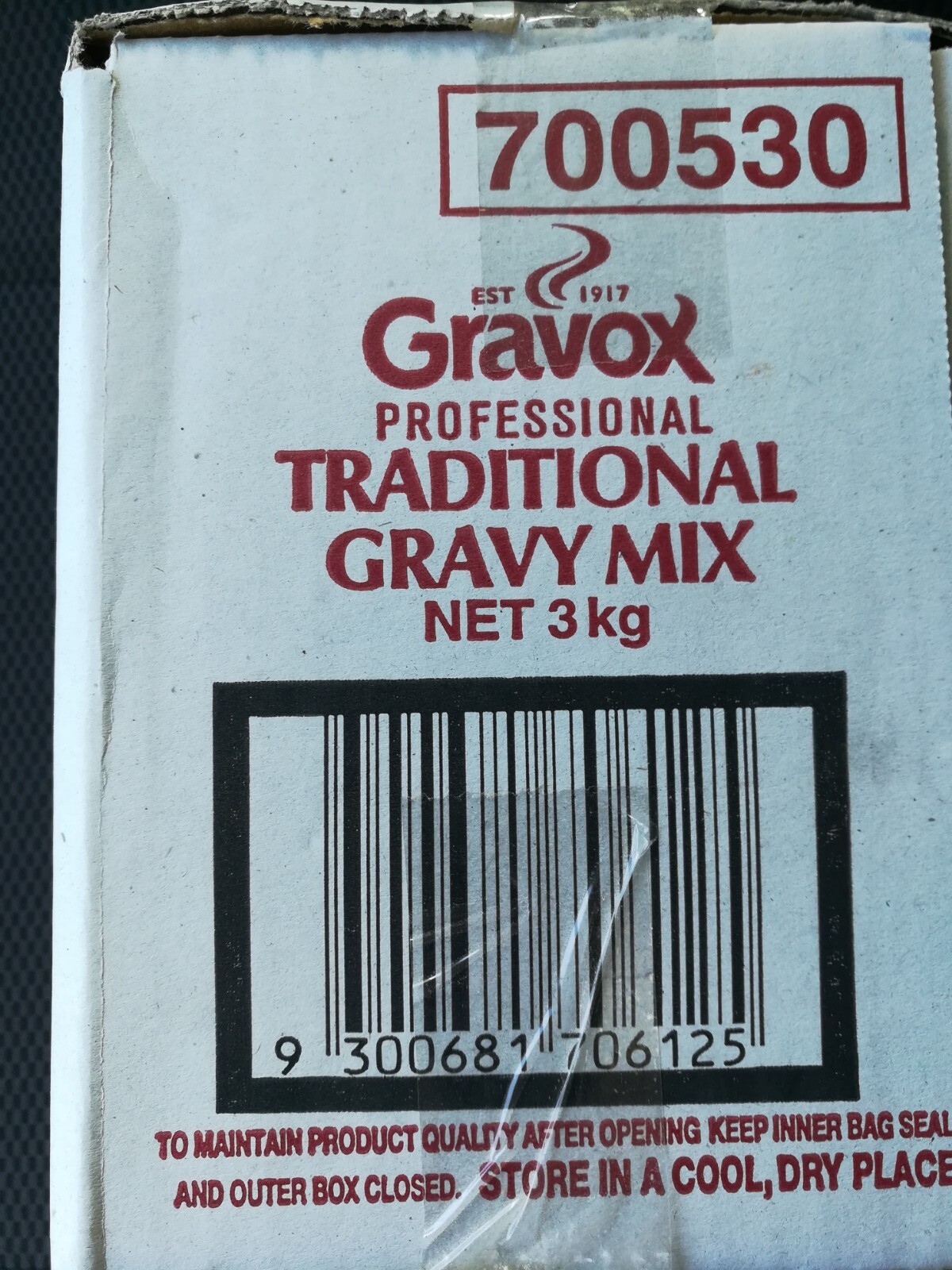 3KG TRADITIONAL GRAVOX RICH BROWN GRAVY MIX - FREE POST (BB 6 MONTHS OR ...