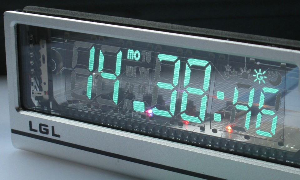 VFD Clock WiFi Timing Clock Vacuum Fluorescent Display Aluminum Panel ...