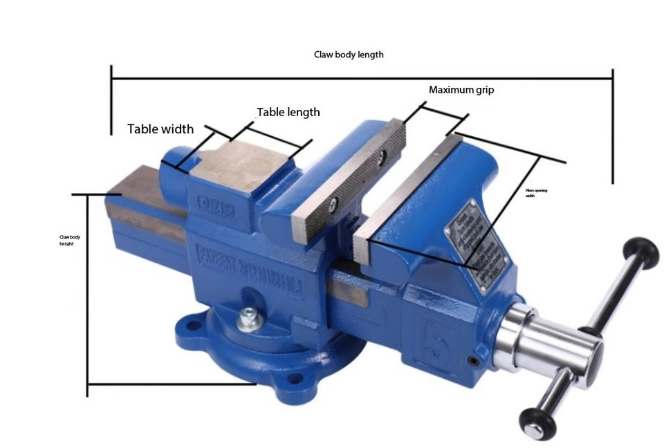 Precision Bench Vise Jaw Width 100MM Open 150MM Quick Bench Vice Quick ...