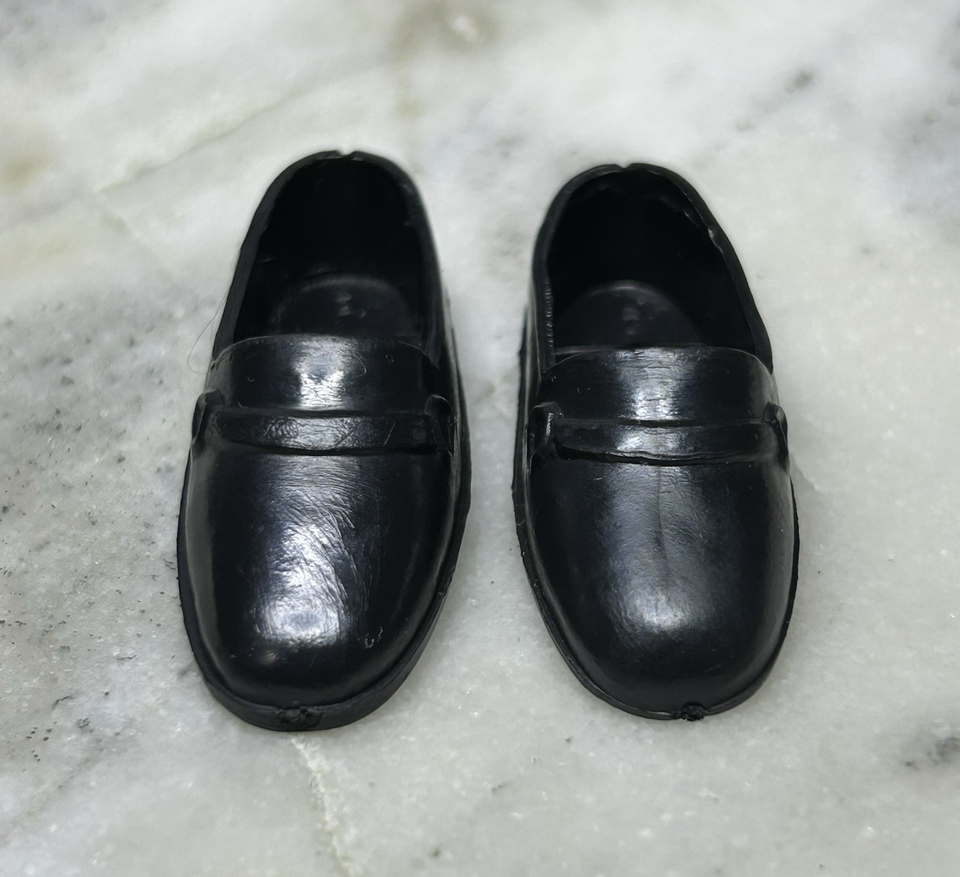Vintage *Barbie* Shoes for Ken: MOD Black Dress Loafers Squishy, Hong ...