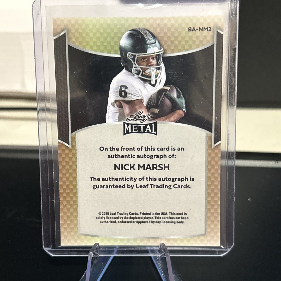 2025 Leaf Metal Autographs Nick Marsh #BA-NM2 Silver | eBay