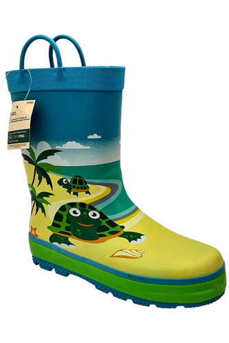 Kamik Toddlers Boy's Rain Boots Turtles Blue | eBay