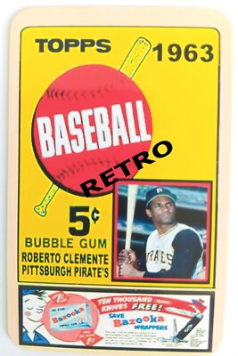 ROBERTO CLEMENTE VINTAGE STYLE ADS 1963 TOPPS WRAPPER ART CARD | eBay