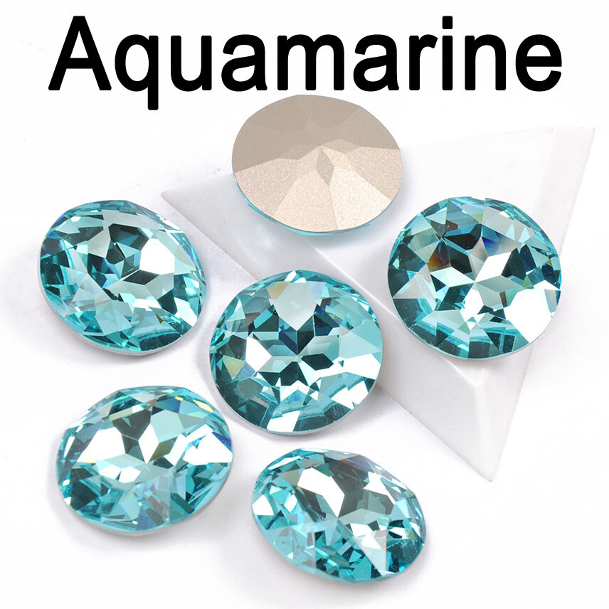 ALL Colors Sewing Rhinestones Crafts Rivoli Crystal Glass Strass Sew On ...