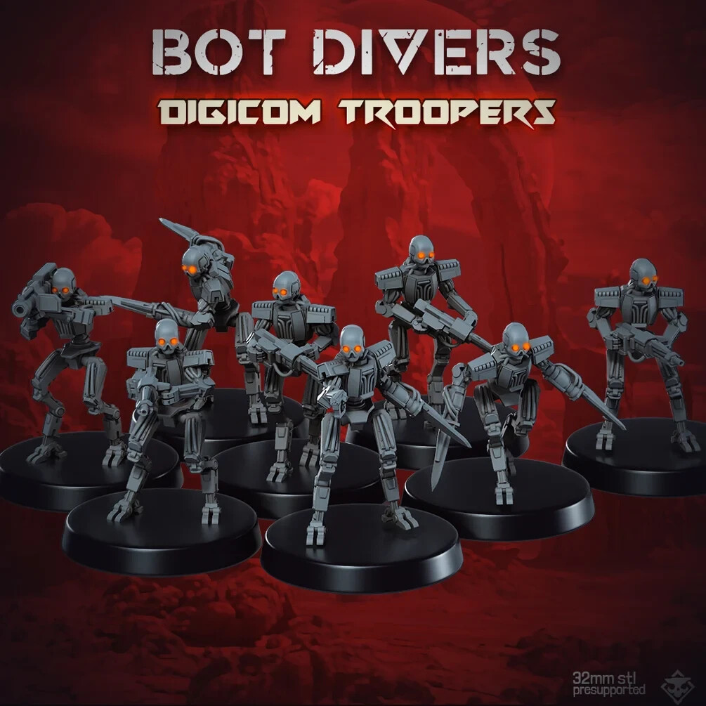 8x HELLDIVERS 2 Automaton Robots 1:46 Minis Star Wars Legion Scale | eBay